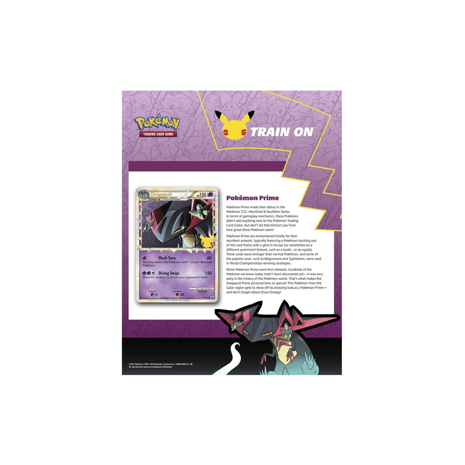 Pokémon 25th Anniversary Celebrations Dragapult Prime Collection Box ...