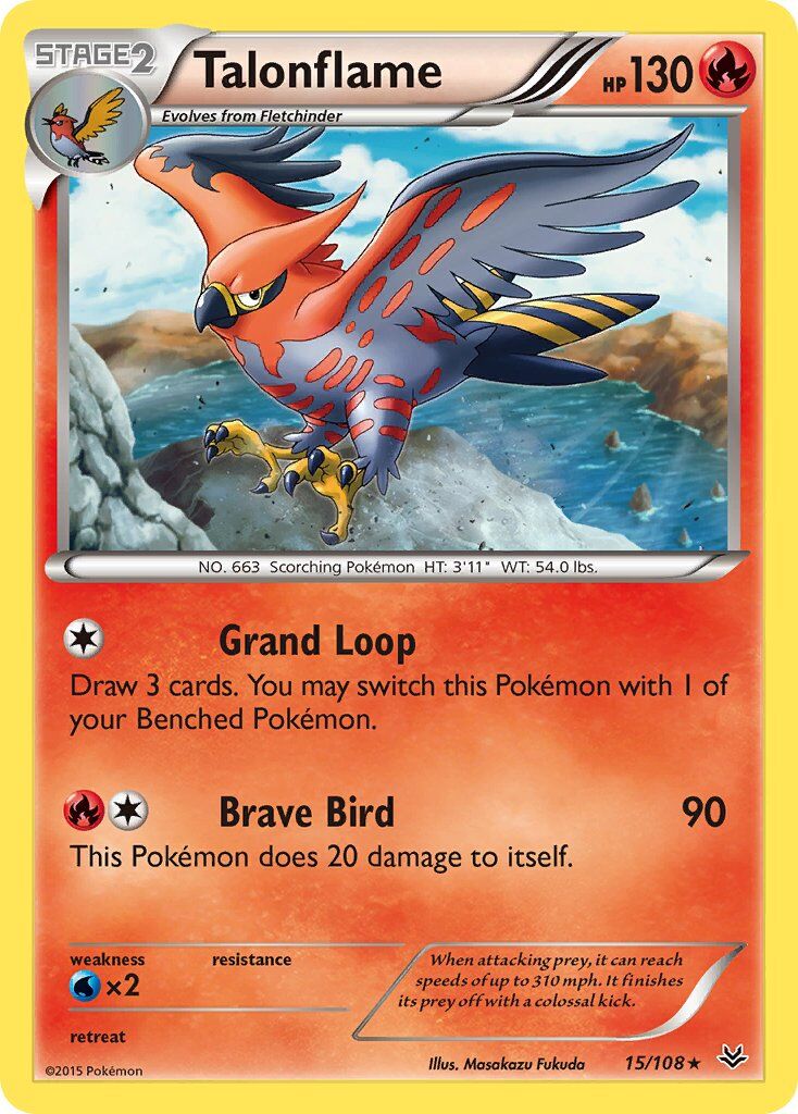 Talonflame - 15/108 - EN | PKM-XY5-015-EN • Amazingtoys.ch