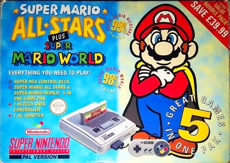 Super Nintendo Console [Super Mario All-stars plus Super Mario World ...