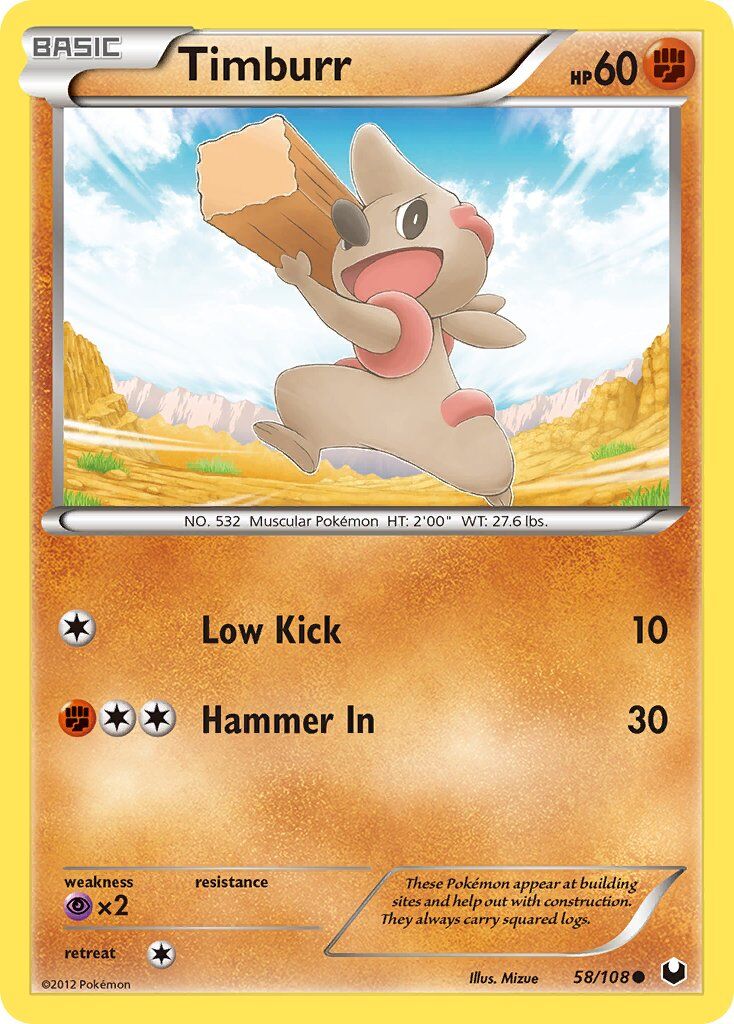 Timburr - 58/108 - EN | PKM-BWDEX-058-EN • Amazingtoys.ch