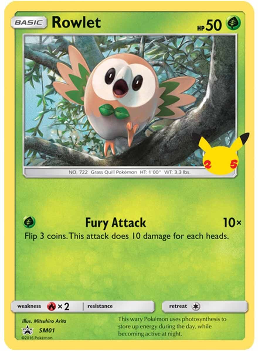 Pokémon 25th Anniversary Alola Starters 3 Pack Jumbo Promos (EN ...