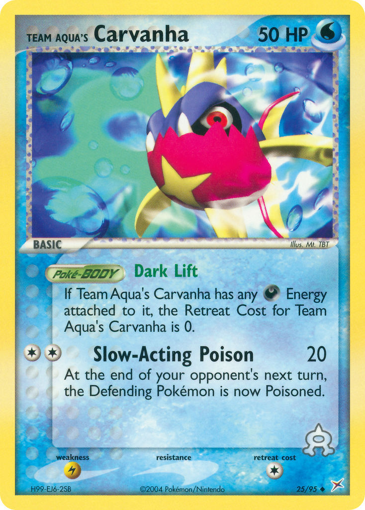 Team Aqua’s Carvanha - 25/95 - EN | PKM-EX4-NH-25-EN • Amazingtoys.ch