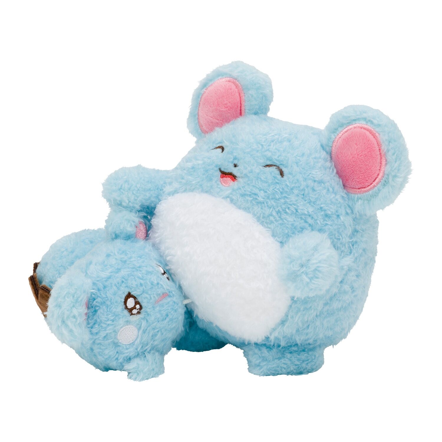 Marill & Azurill Buruburu Mugyu! Fluffy Plush - 18 cm • Amazingtoys.ch