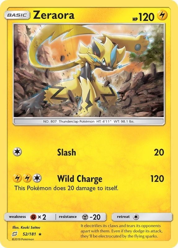 Zeraora - 52/181 - EN | Reverse Holo | PKM-SM9-052-RH-EN • Amazingtoys.ch