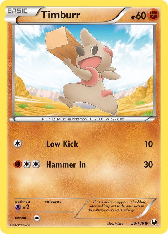 Timburr - 58/108 - EN | PKM-BWDEX-058-EN • Amazingtoys.ch