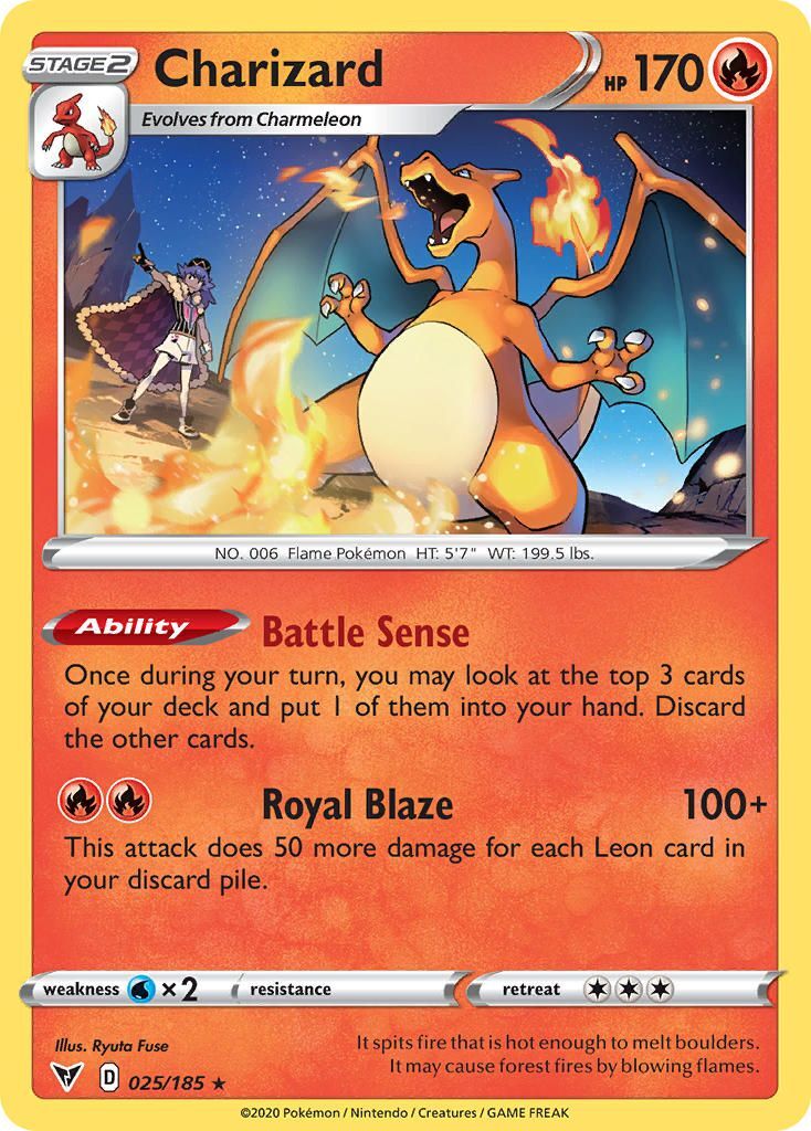 Charizard - 025/185 - EN | Shattered Ice Holo | PKM-SWSH4-025-SIH-EN ...